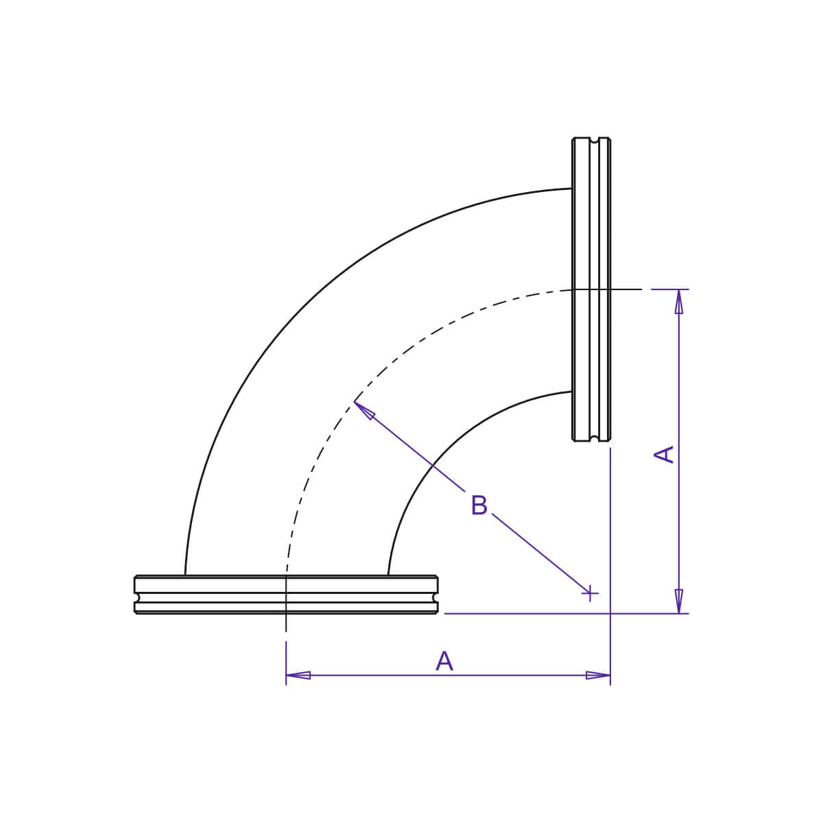 ISO 90° Radius Elbows